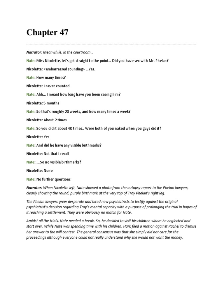 Narrator: Meanwhile, in The Courtroom | PDF