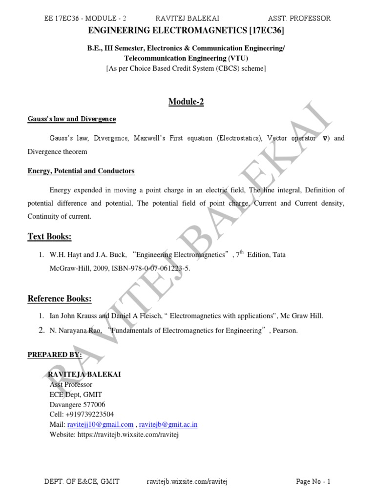 Ee-Module 2 PDF | PDF | Flux | Physics