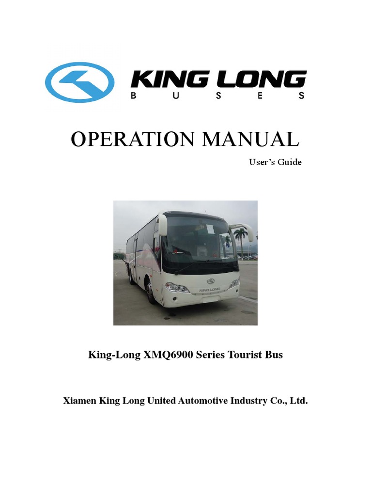 Operation Manual: User's Guide | PDF | Bus | Door