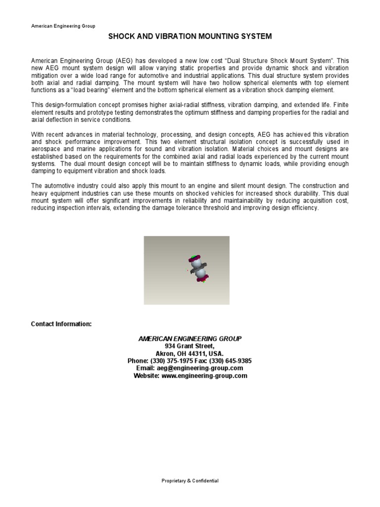 Shock and Vibration Mounting System | PDF