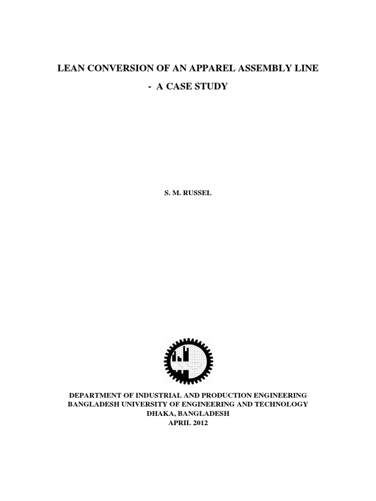 Lean Conversion of An Assmbly Line - A Case Study | PDF | Lean ...