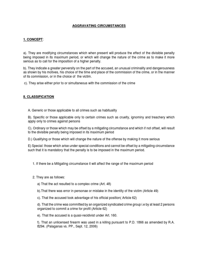 Aggravating Circumstances | PDF | Murder | Crime & Violence