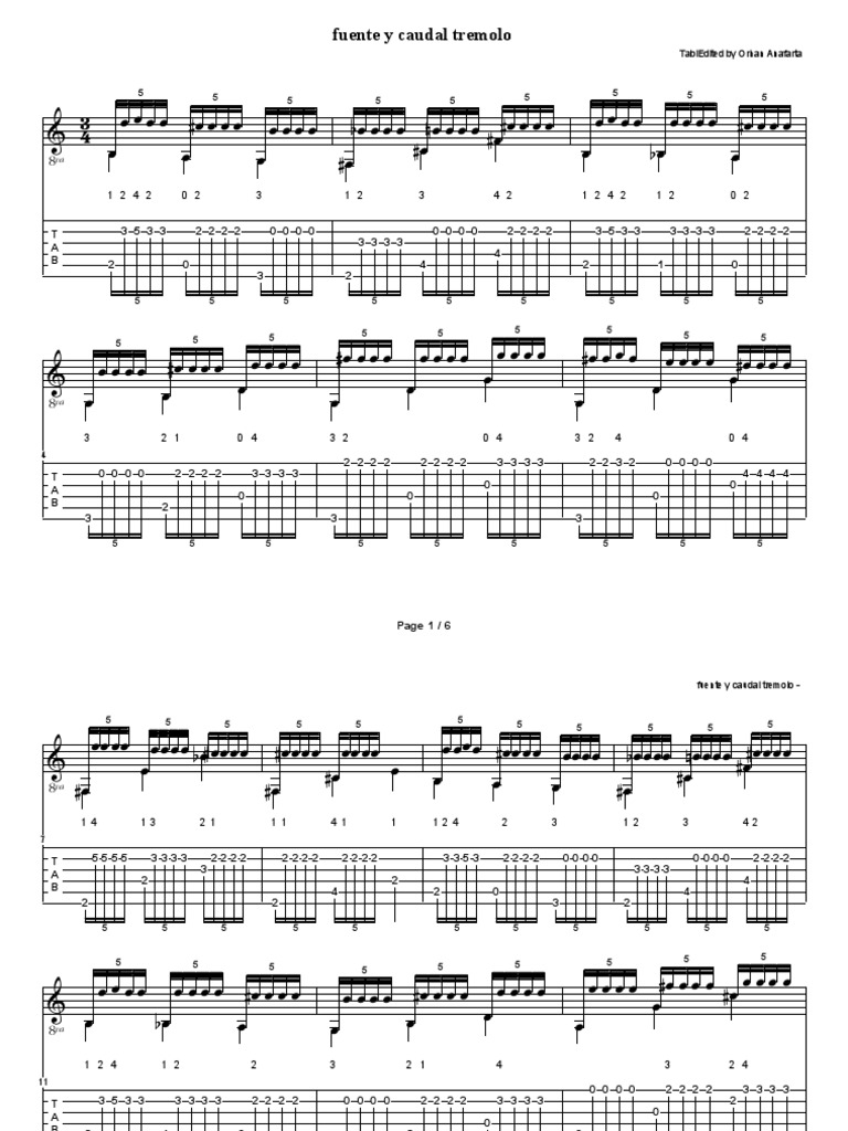 Tremolo Exercise - 07 - Fuente PDF | PDF | Chess | Sports
