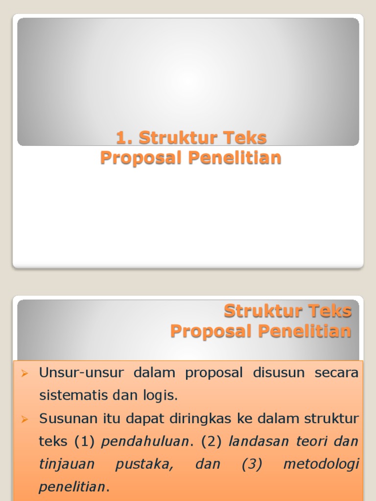 Struktur Teks Proposal Penelitian | PDF