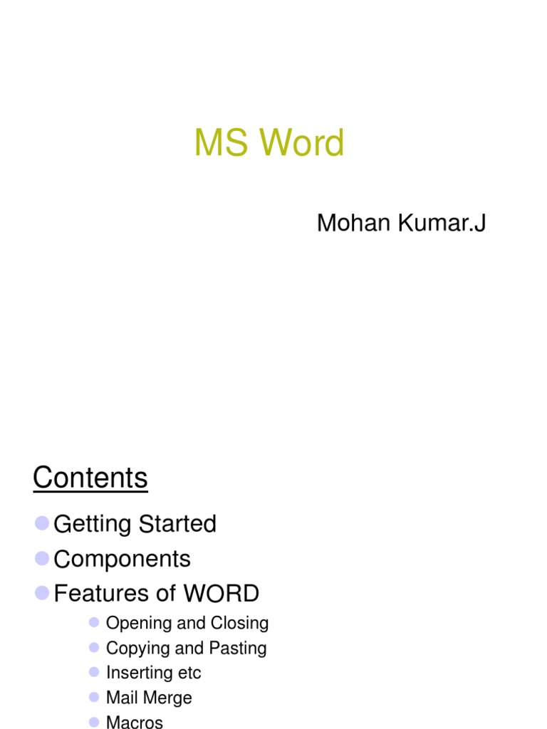 MS Word | PDF | Computer Keyboard | Microsoft Word