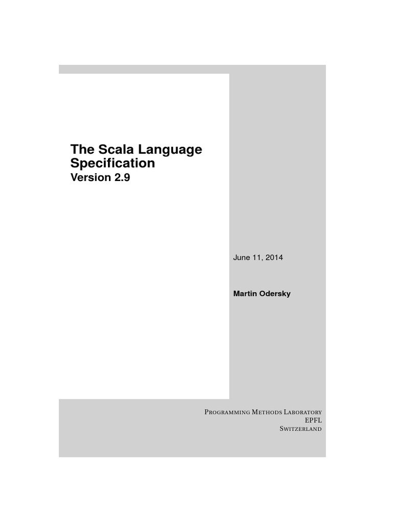 Scala Reference | PDF | Scala (Programming Language) | Identifier Scala Reference | PDF | Scala (Programming Language) | Identifier