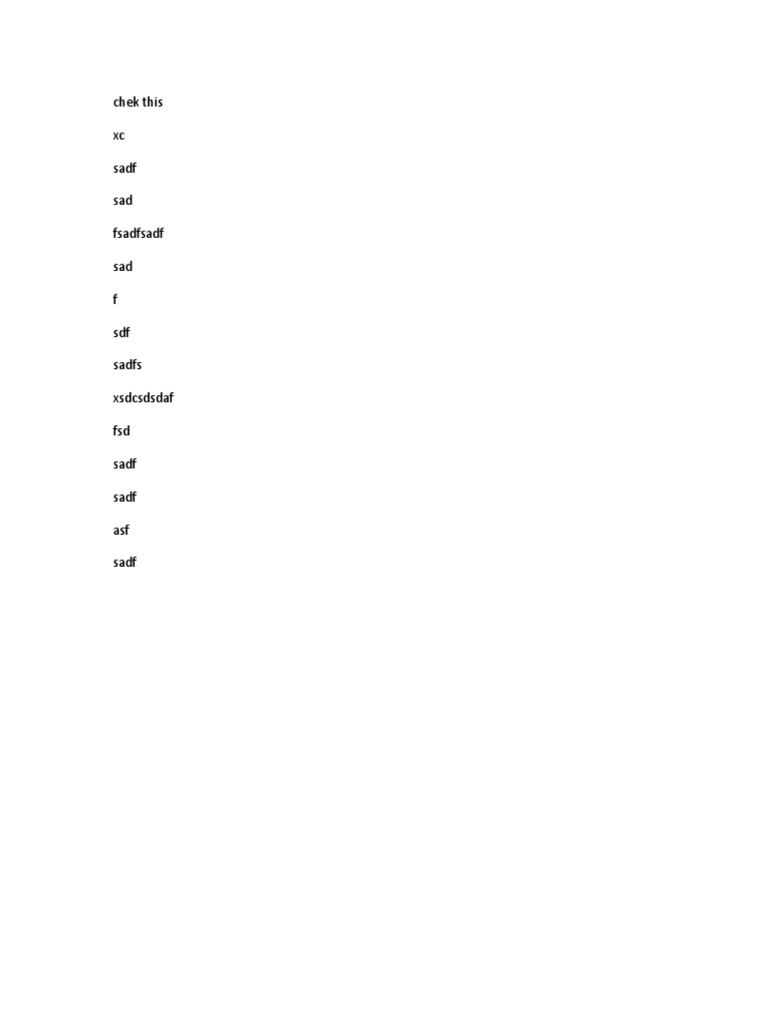 Chek This XC Sadf Sad Fsadfsadf Sad F SDF Sadfs Xsdcsdsdaf FSD Sadf ...