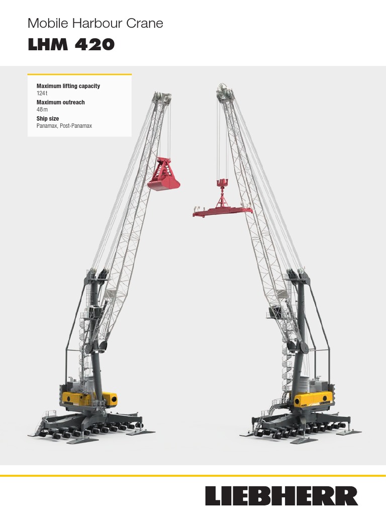 Liebherr Lhm 420 Mobile Harbour Crane Datasheet English | Crane ...