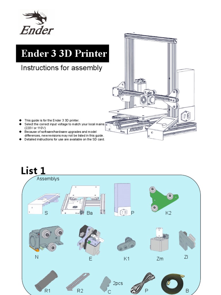 Ender 3 Instructions | PDF