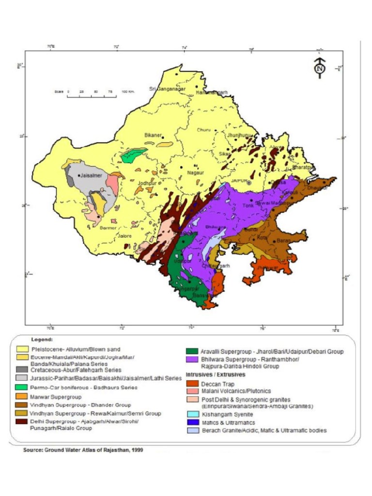 Geological Map of Rajasthan | PDF | Science | Geology