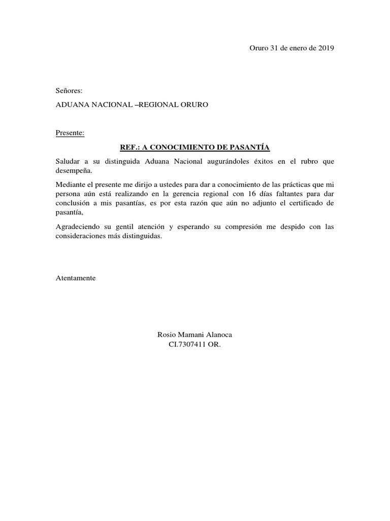 Carta de Expresion de Interes | PDF