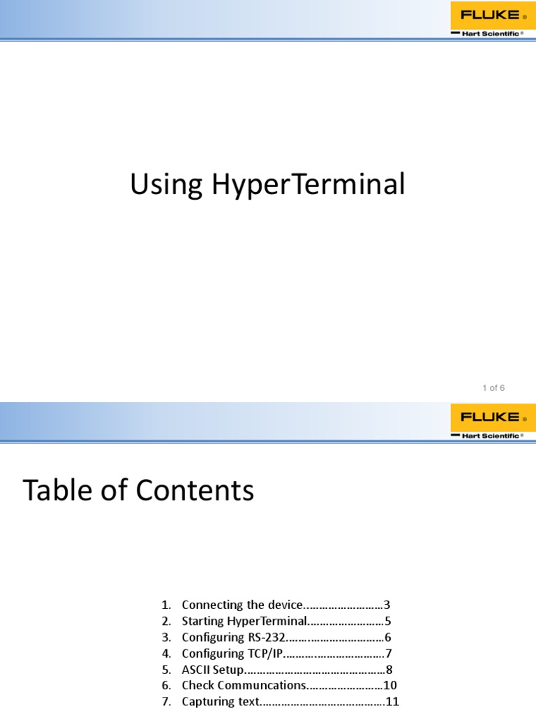 Using HyperTerminal to Communicate with Devices | PDF | Port (Computer Networking) | Usb