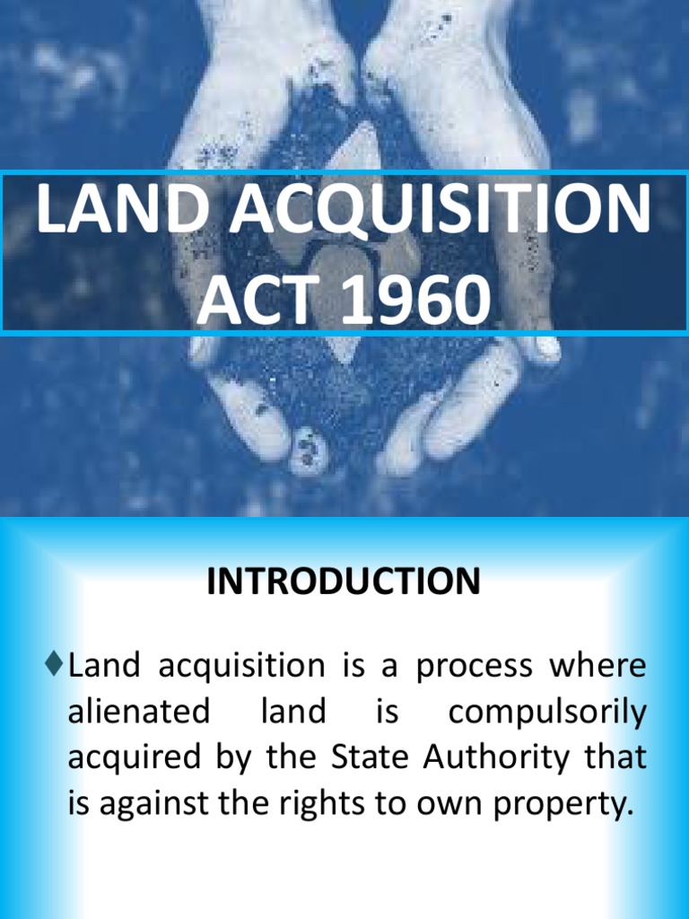 Land Acquisition Act 1960 | PDF | Eminent Domain | Common Law
