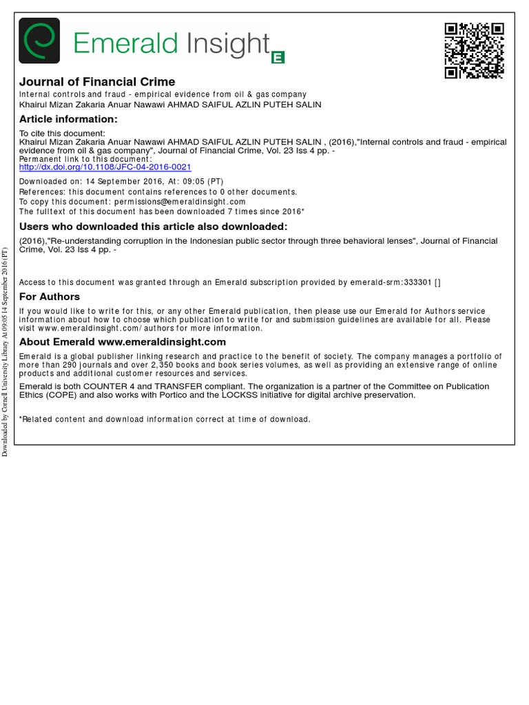 Jurnal 2 | PDF | Internal Control | Internal Audit