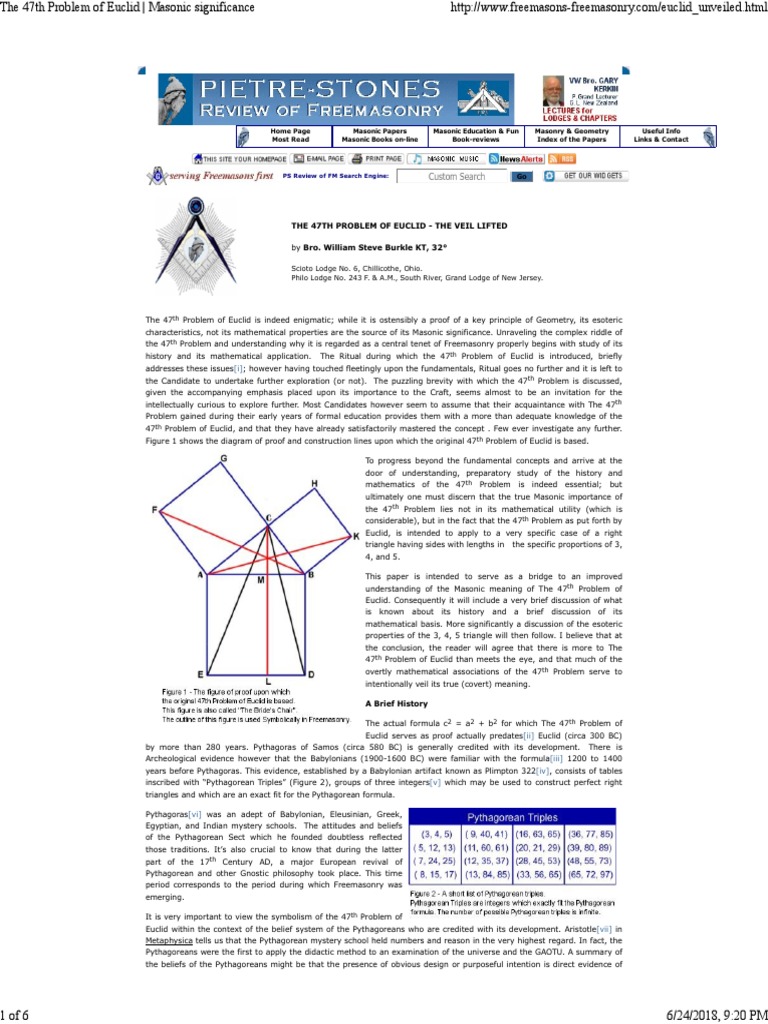 47th Euclid Problem 1 | PDF | Pythagoras | Mathematical Proof