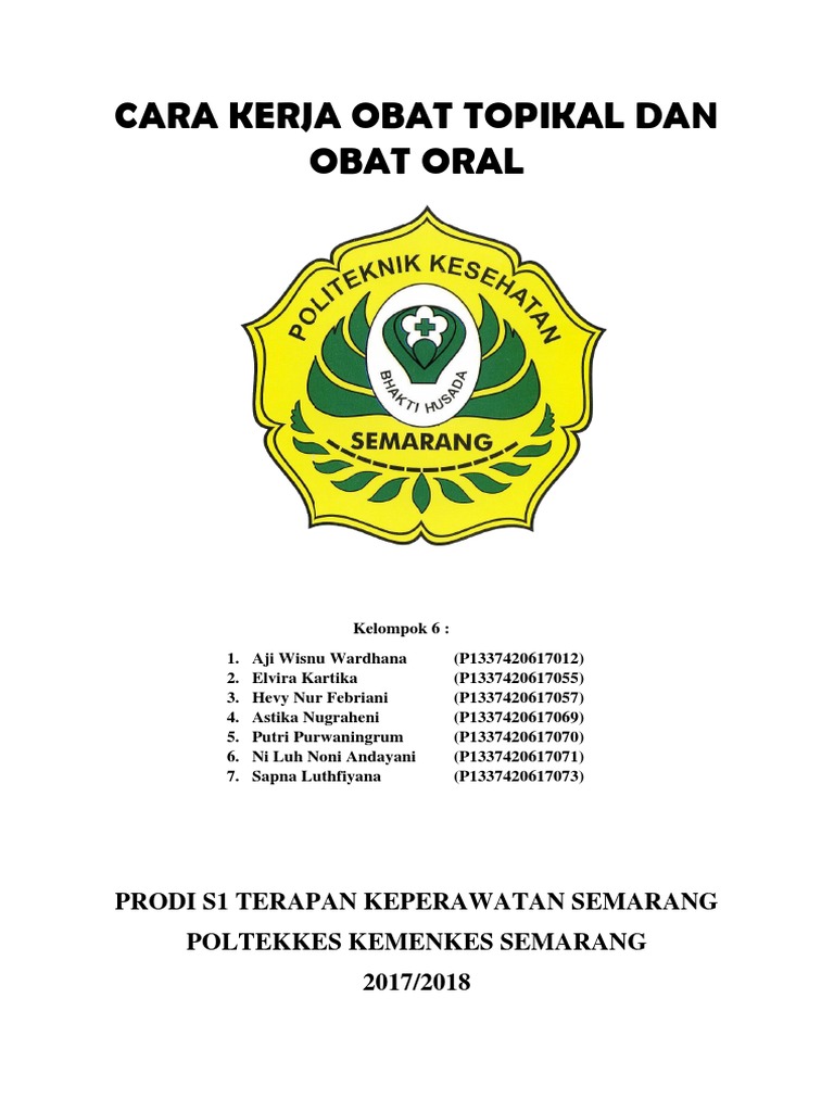 Mekanisme Obat Topikal dan Oral | PDF