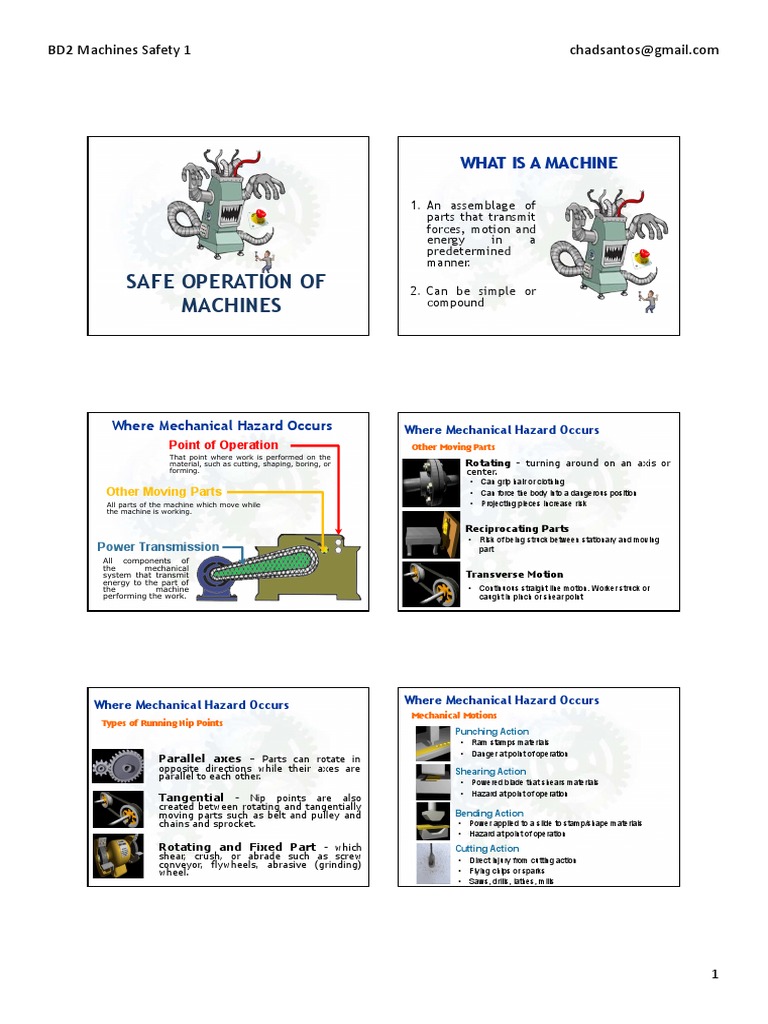 BD2 Machines Safety 1 | PDF | Machines | Personal Protective Equipment