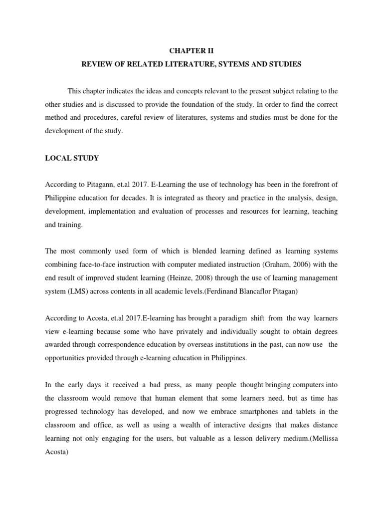 Review of Related Literature, Sytems and Studies | PDF | Educational ...