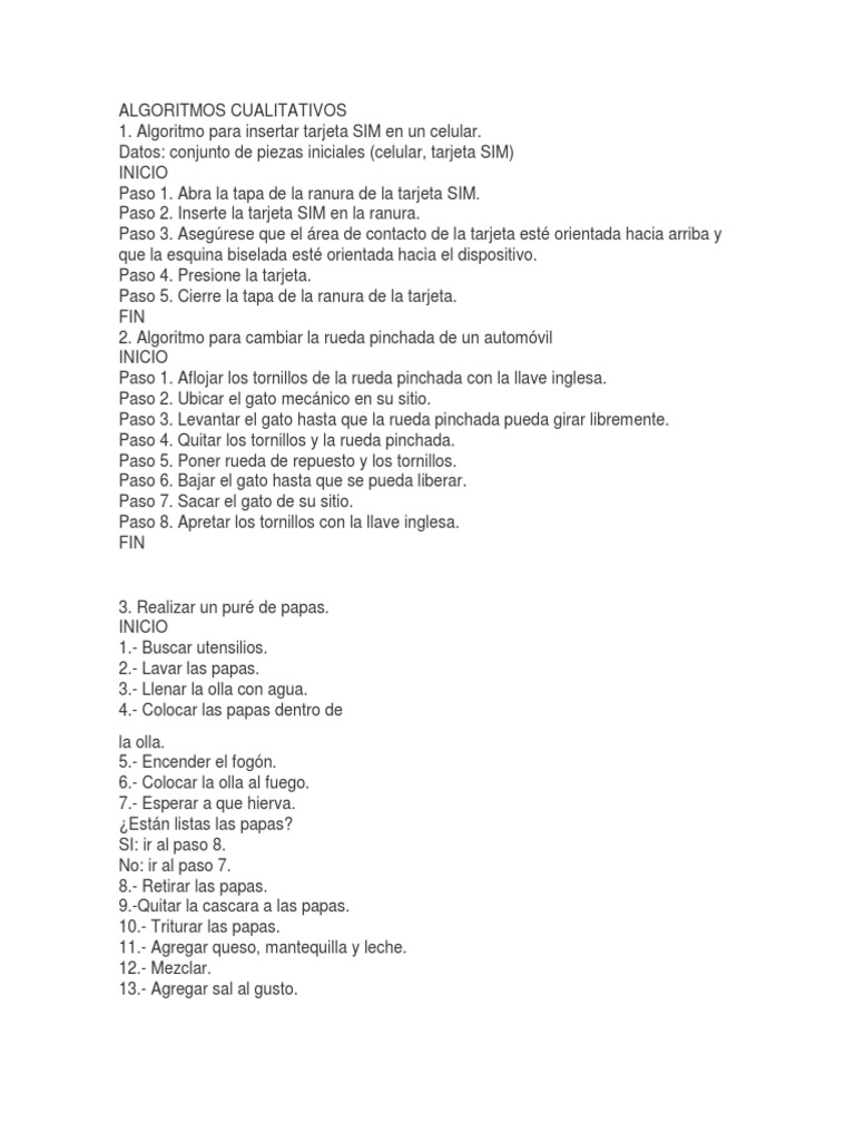 Algoritmos Cualitativos | PDF | Tornillo | Enseñanza de matemática