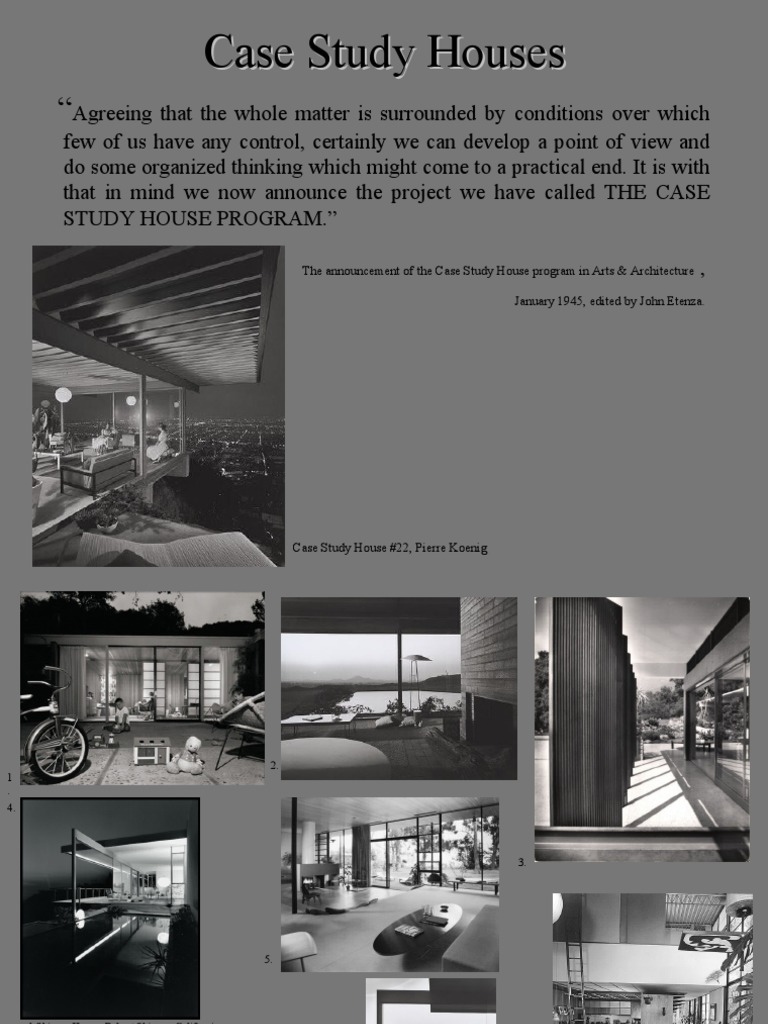 Case Study Houses: Architectural Innovations | PDF | Home & Garden