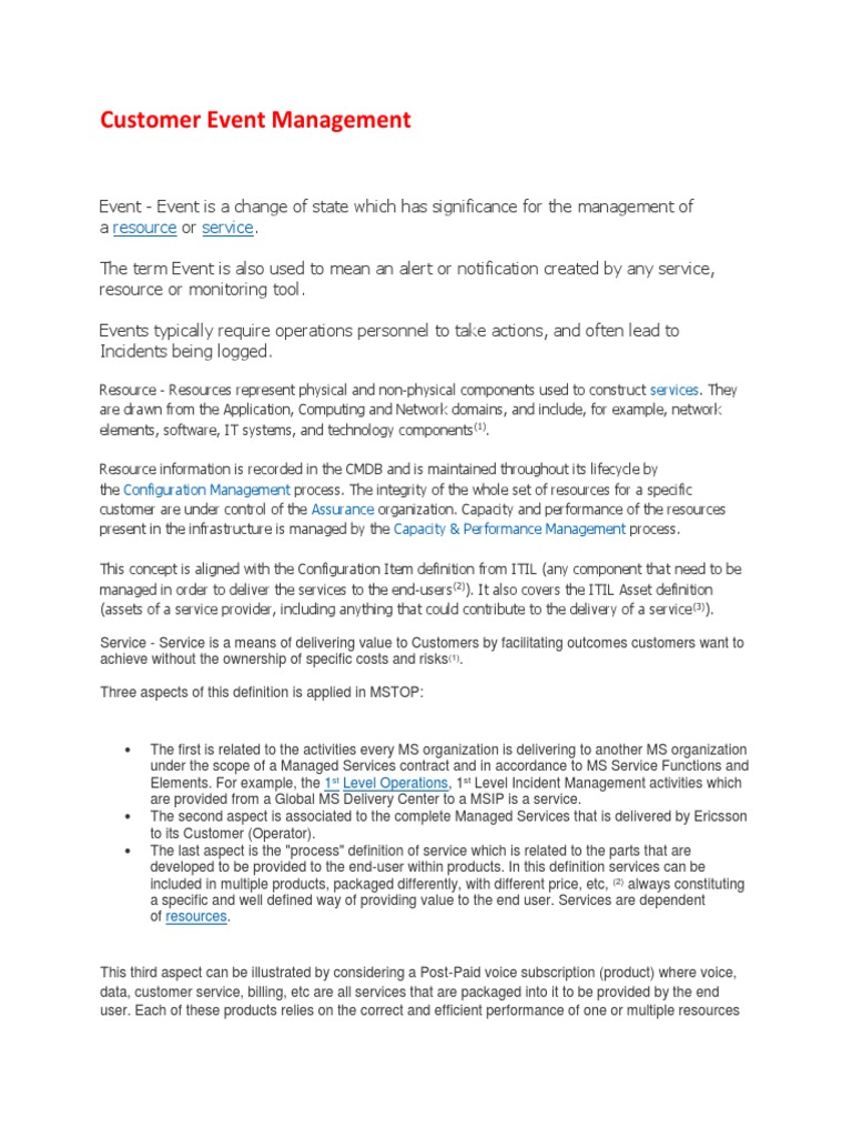 Event, Incident, Problem Management | PDF | Itil | Information ...