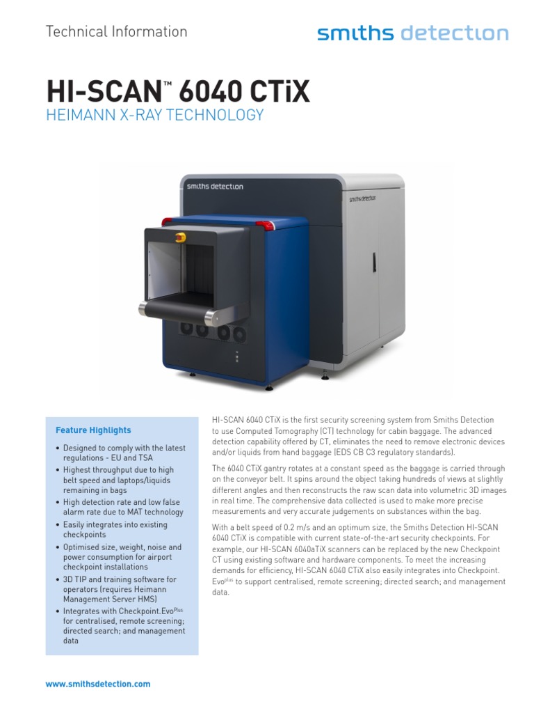 Hi-scan 6040 CTiX | Ct Scan | Technology