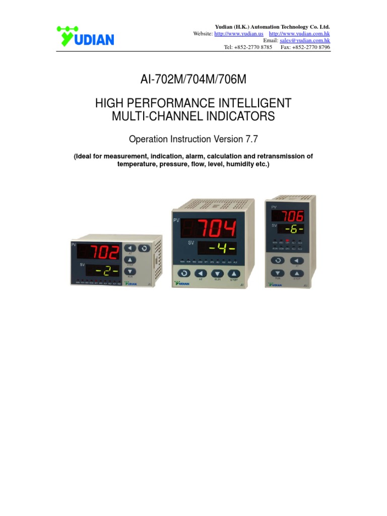 AI-702M/704M/706M High Performance Intelligent Multi-Channel Indicators | PDF | Thermocouple ...