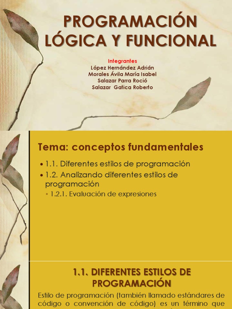 Programación Lógica y Funcional | PDF | Programación de computadoras | Lenguaje de programación
