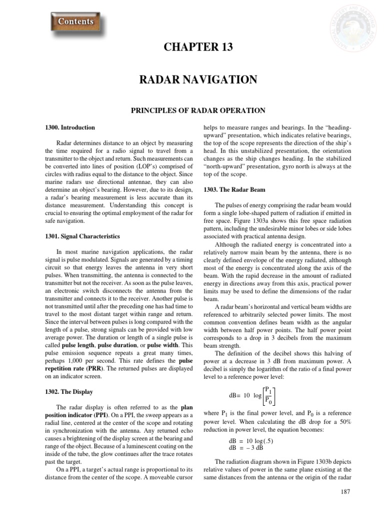Chapt 13 PDF | PDF | Radar | Navigation
