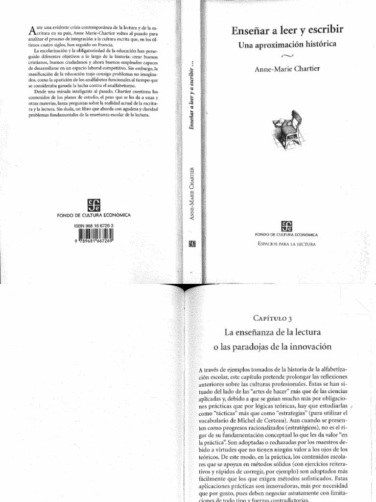 Enseñar A Leer y Escribir... CHARTIER, Anne-Marie | PDF