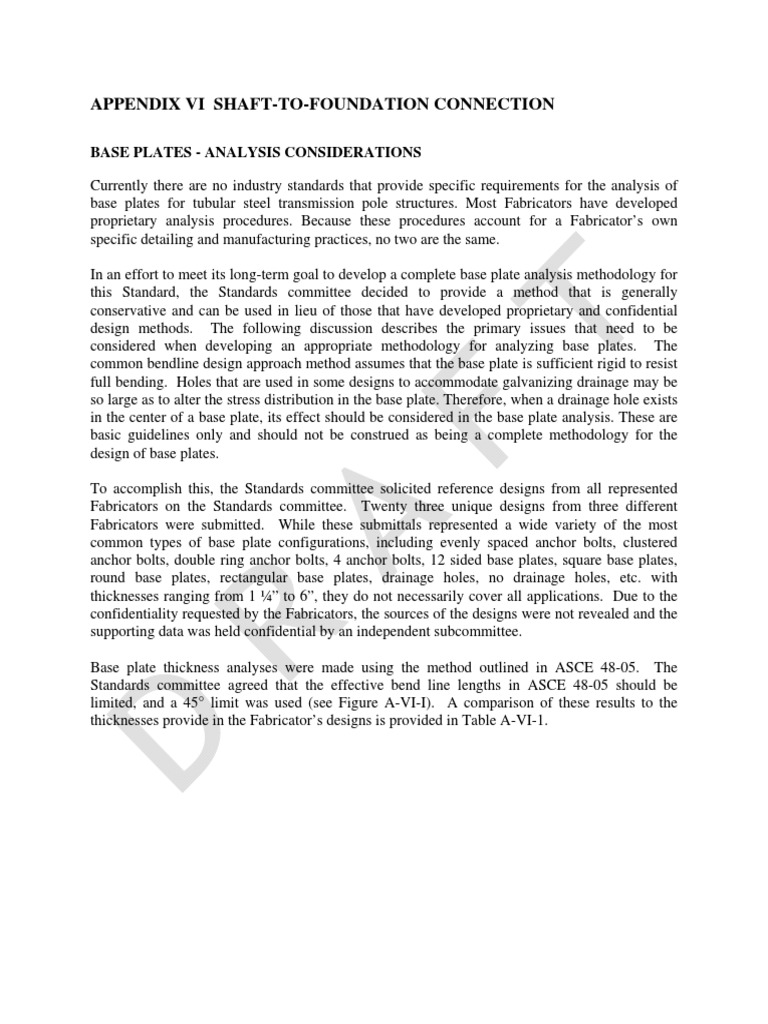 Asce 48-10 Appendix Vi (Draft) | PDF | Structural Steel | Bending