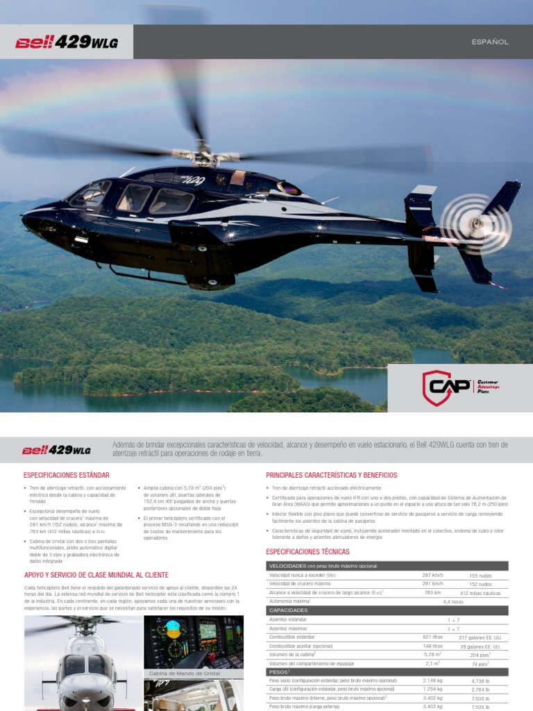 Bell 429 Fact Sheet | PDF | Aviación | Aeronave
