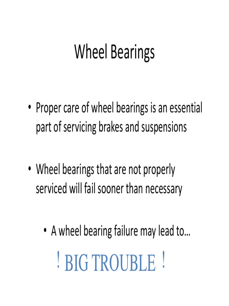 Wheel Bearing Inspection | PDF | Bearing (Mechanical) | Axle