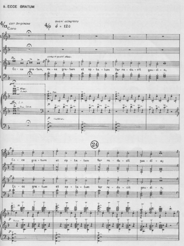 Ecce Gratum - Orff | PDF