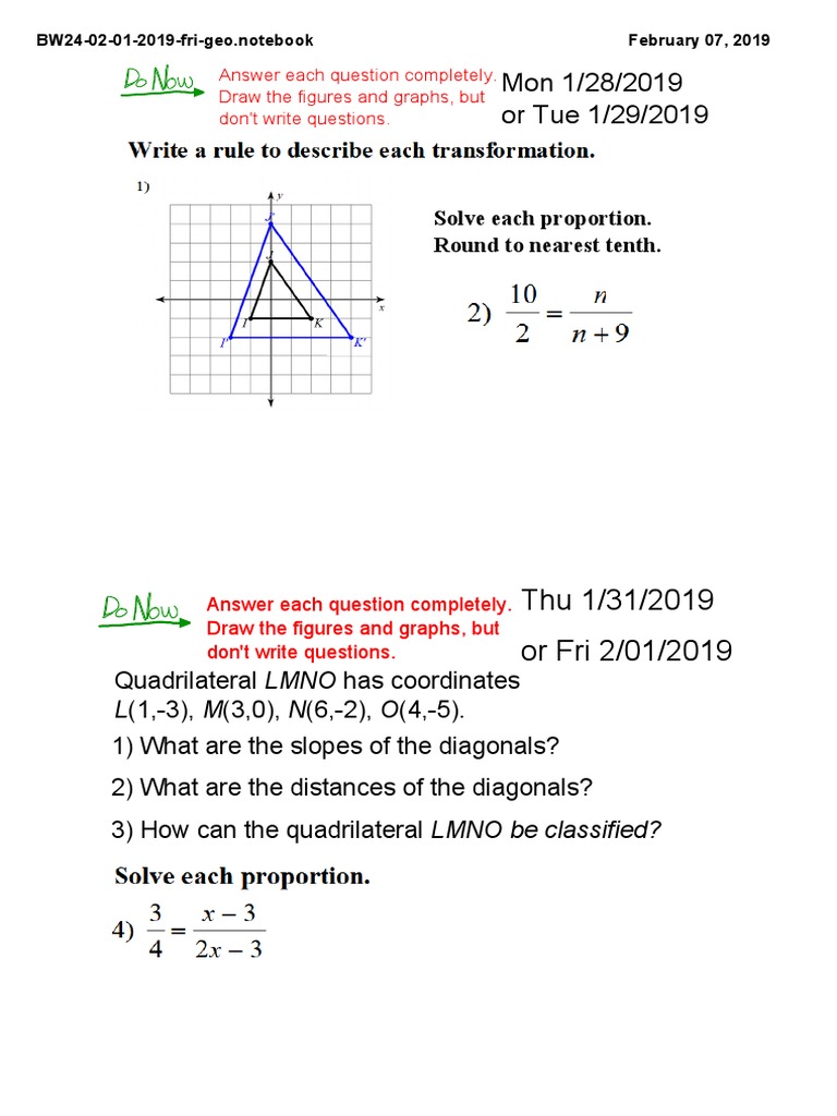 Geometry Proportions and Quadrilaterals | PDF