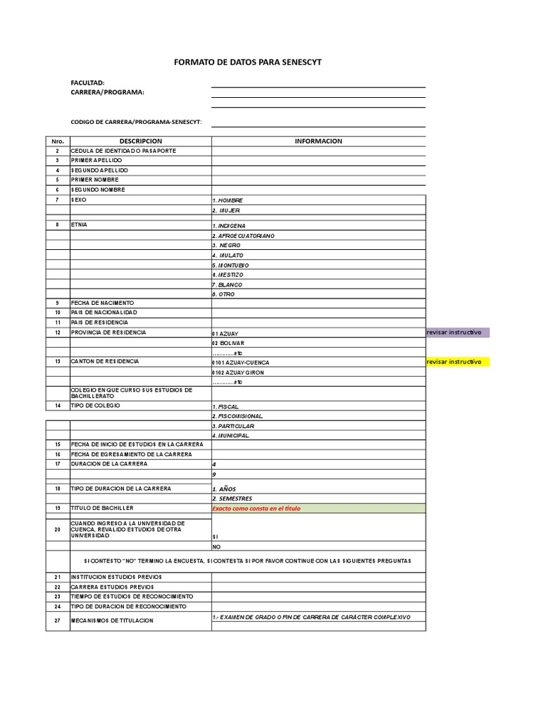 Modelo Certificado Senescyt | PDF