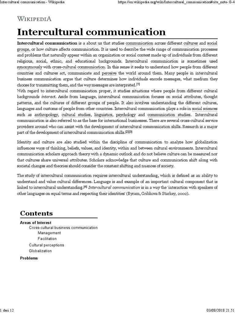 Intercultural Communication | PDF | Cross Cultural Communication ...