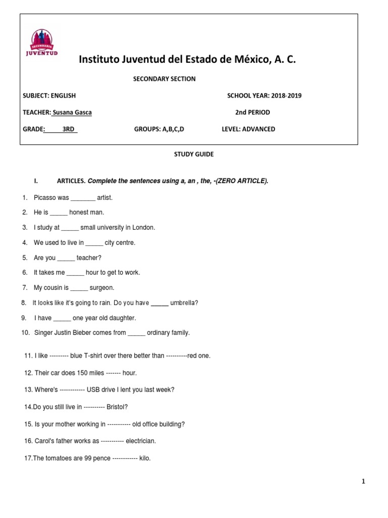 3rd Advanced Study Guide | PDF | Linguistics