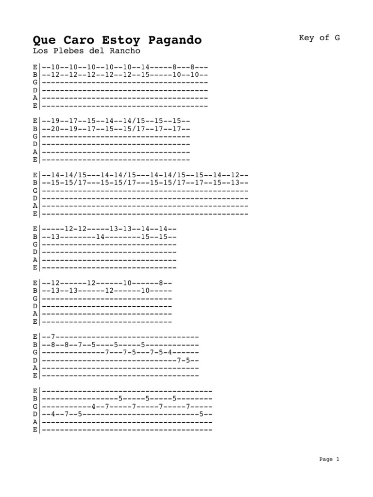 Acordes de "Qué Caro Estoy Pagando" | PDF | Música grabada