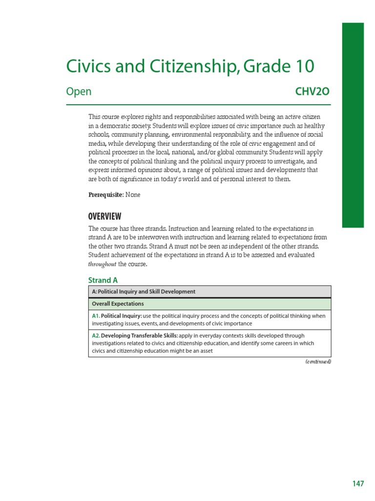 Civics and Citizenship, Grade 10: Open Chv2O | Download Free PDF ...