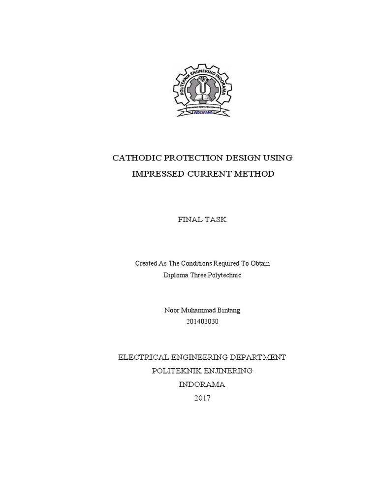 Cathodic Protection Design Using Impress | PDF | Corrosion | Anode
