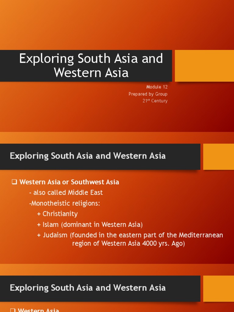 Exploring South Asia and Western Asia | PDF