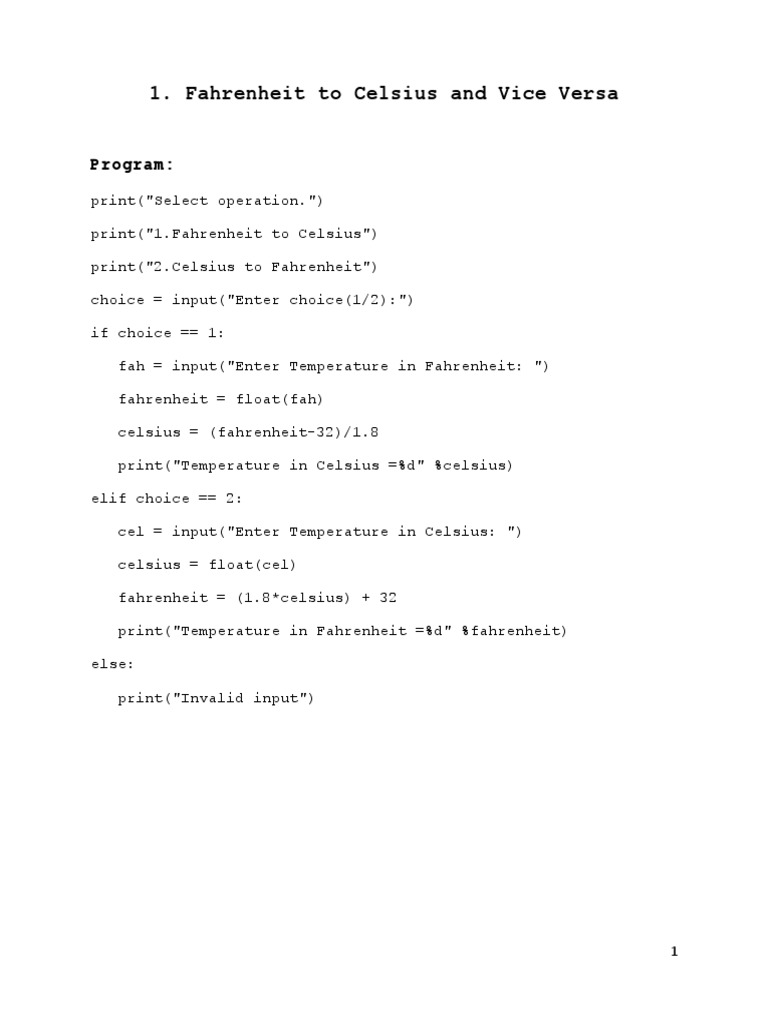 Python Lab Manual 2018 by K.Kesavapandian | PDF | Area | Fahrenheit