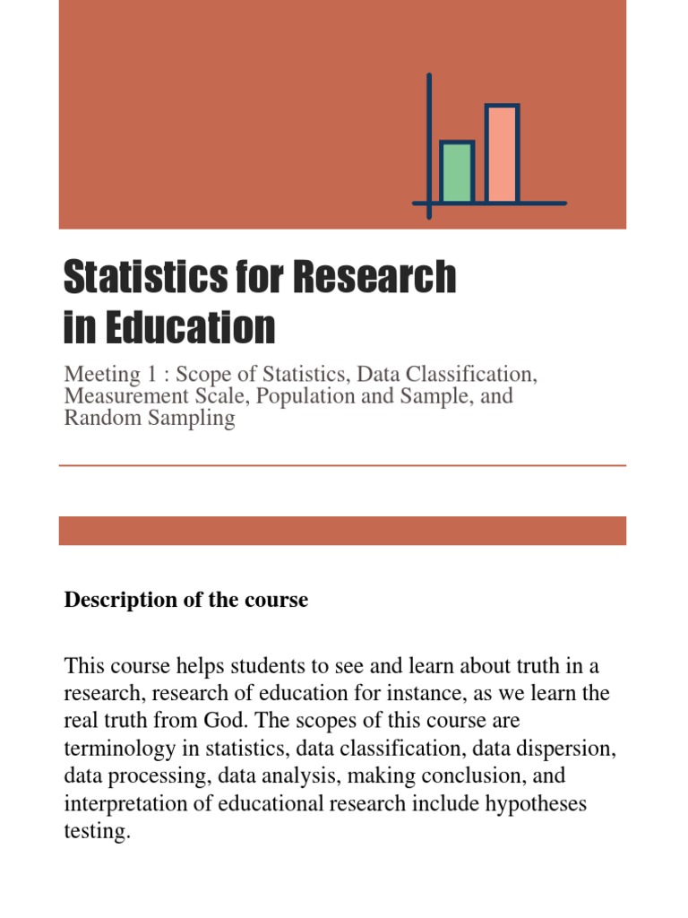 Introduction To Statistics | PDF | Level Of Measurement | Statistics