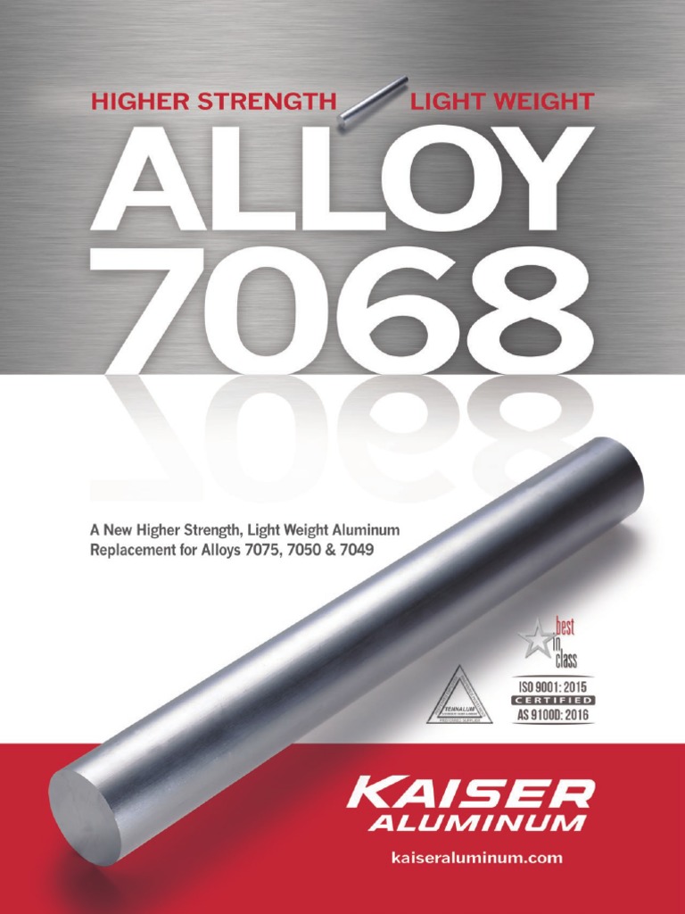 7068-T6511 Aluminum Alloy Properties | PDF | Ultimate Tensile Strength ...
