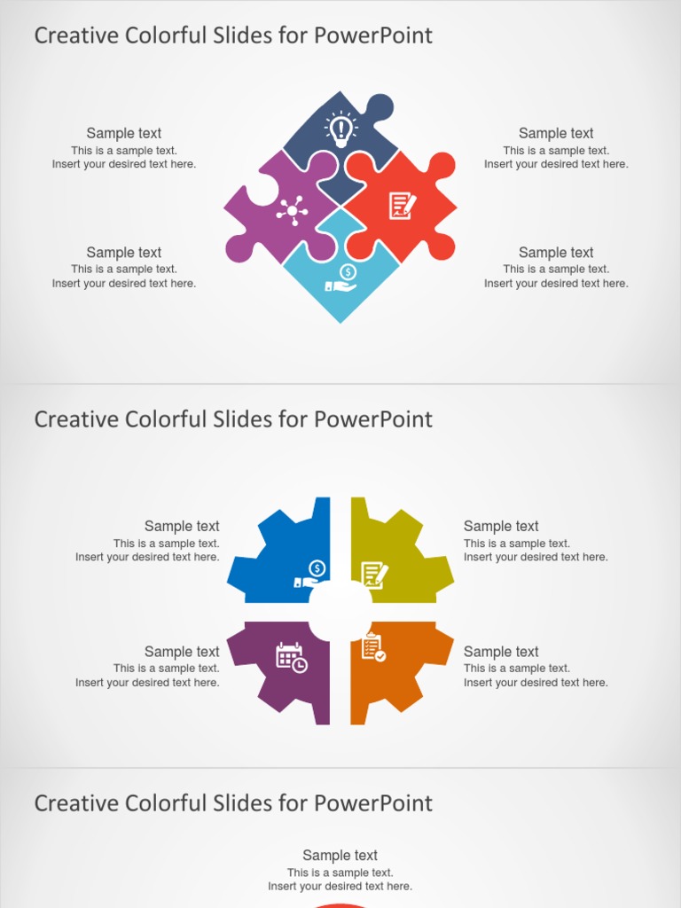 Creative Colorful Slides For Powerpoint: Sample Text Sample Text | PDF