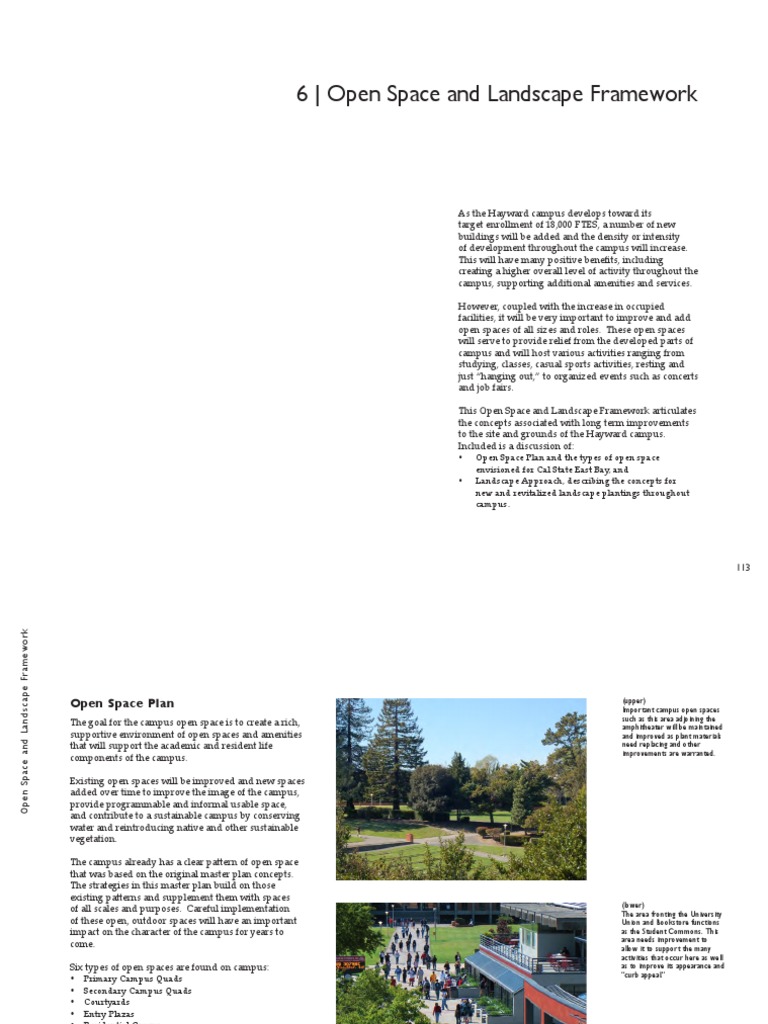 Hayward Campus Open Space Framework | PDF | Landscape | Riparian Zone