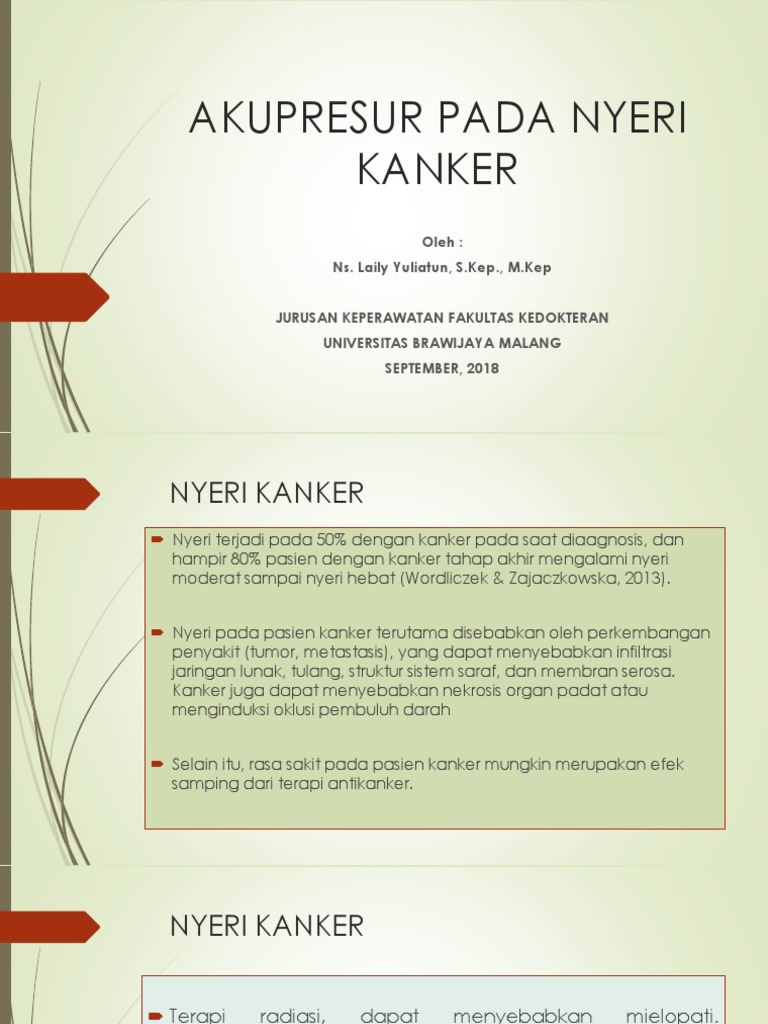 Akupresur untuk Nyeri Kanker | PDF | Kesehatan Holistik | Sains ...