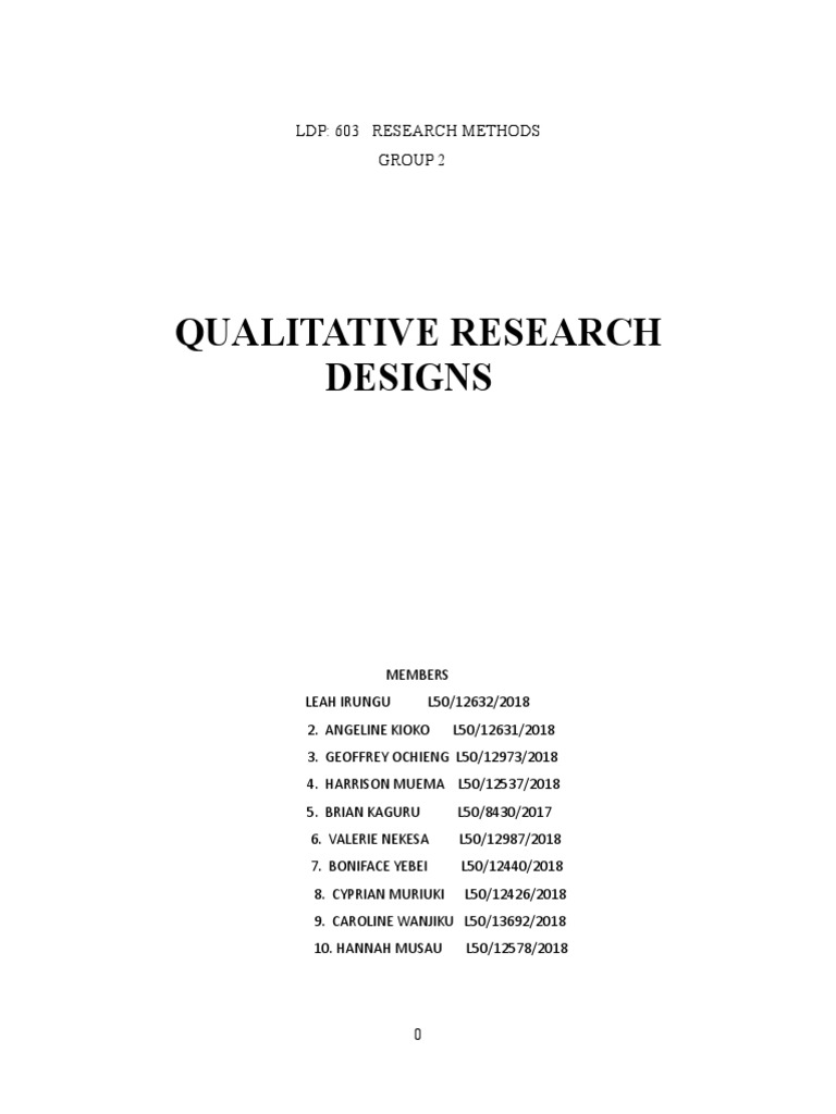 Qualitative Research Design | PDF | Qualitative Research | Ethnography