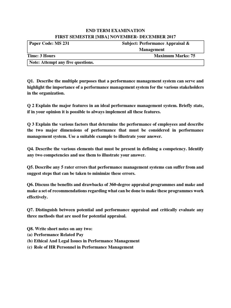 231-Pam Solution Set | PDF | Performance Appraisal | Competence (Human ...